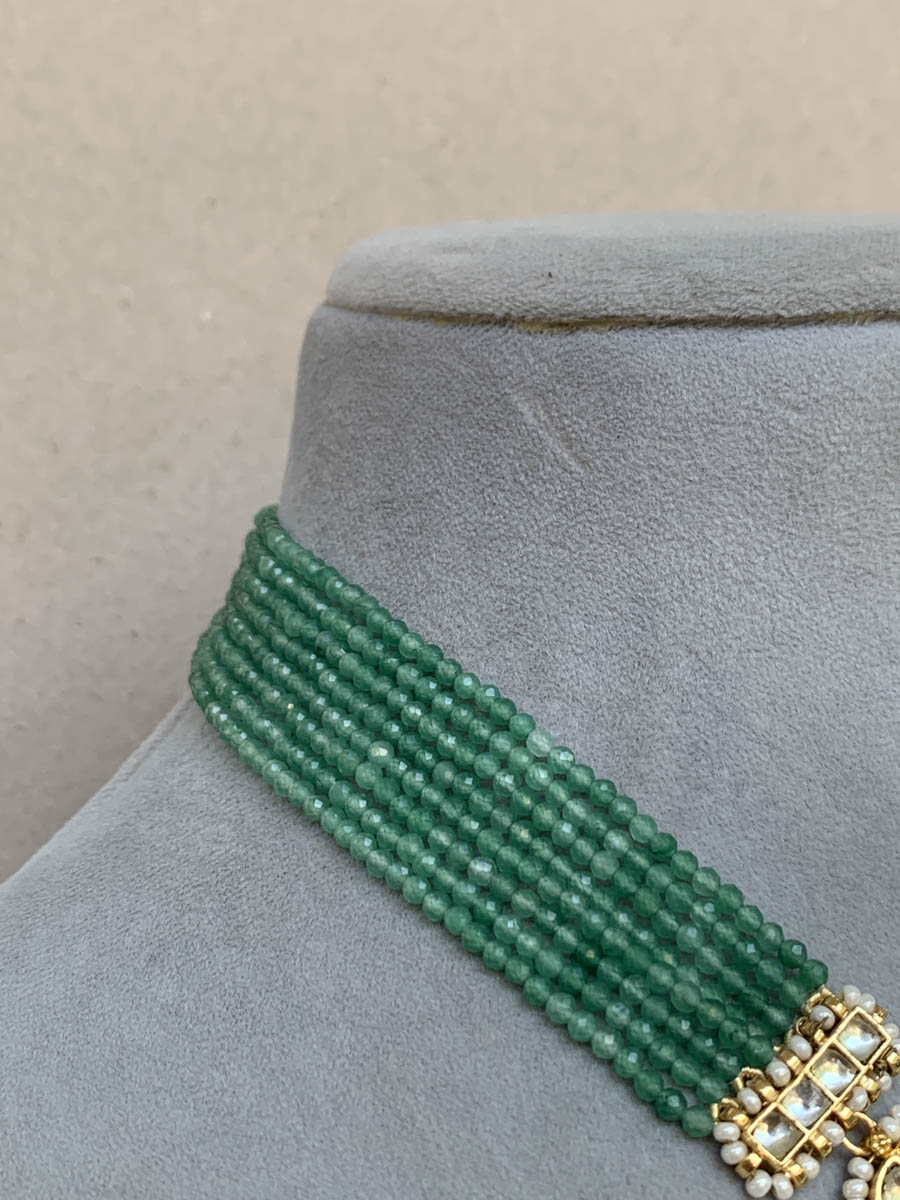 MM625 Green Jadau Set – Raj Jewellery